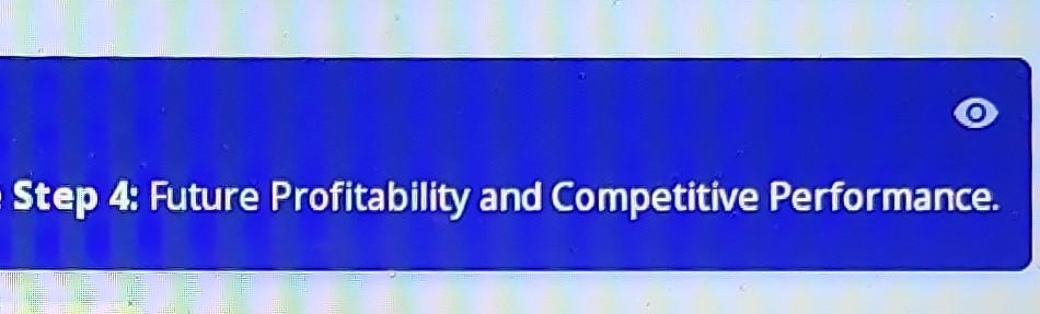 Solved Step 4: Future Profitability and Competitive | Chegg.com