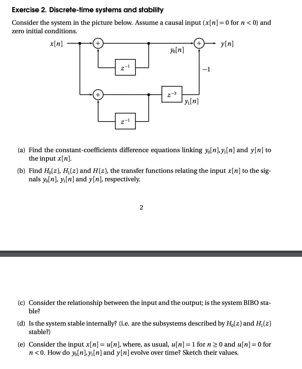 Exercise 2. ﻿Discrete-time systems and | Chegg.com