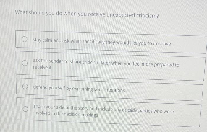 Solved At a company meeting, you notice a few looks of | Chegg.com
