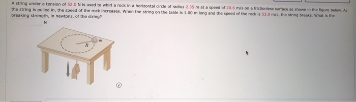 Solved A string under a tension of 52.0 N is used to whirl a | Chegg.com