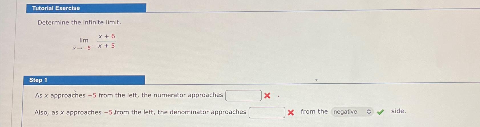 Solved Tutorial ExerciseDetermine the infinite | Chegg.com