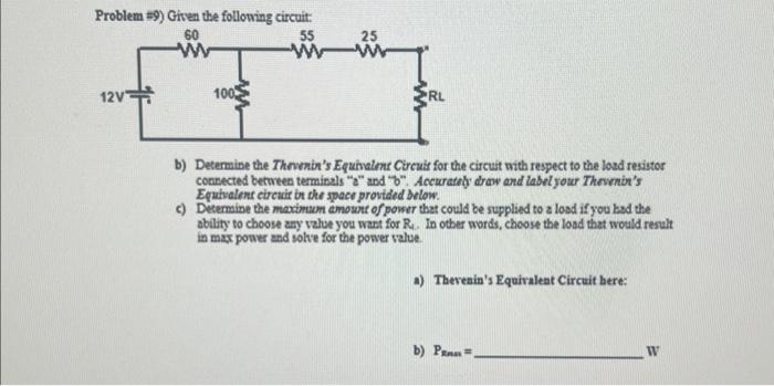 Solved Problem =9 ) Given the following circuit: b) | Chegg.com