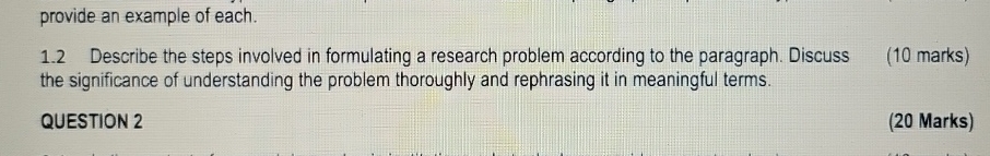 Solved Question 1.2 ﻿Describe the steps involved in | Chegg.com
