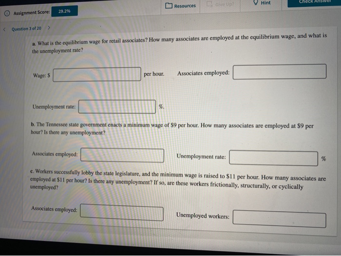Solved Resources Hint Check Answer 29.2% Assignment Score: | Chegg.com