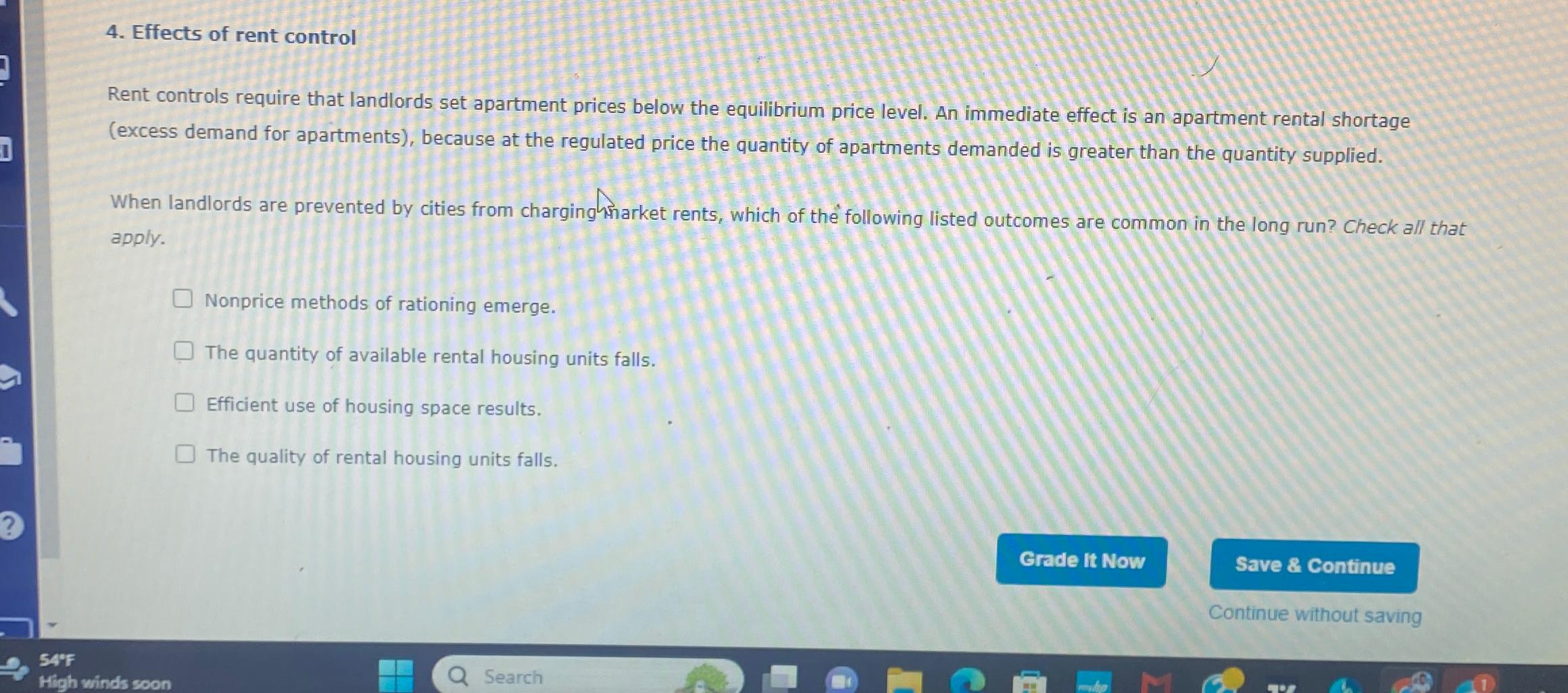 Solved Effects of rent controlRent controls require that | Chegg.com