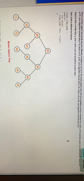 Solved When A5 Given A Binary Search Tree Root And Two 