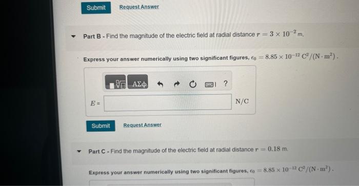 Solved A total charge Q=2.6μC is uniformly distributed to | Chegg.com