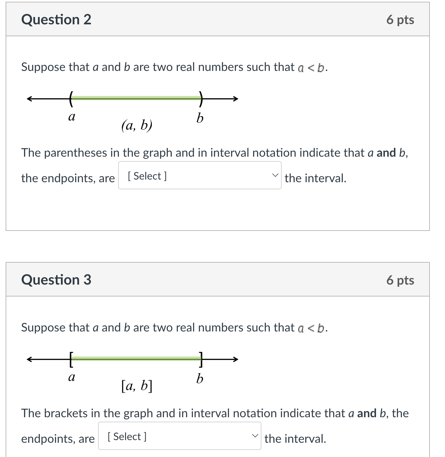 Solved Suppose that a and b ﻿are two real numbers such that | Chegg.com