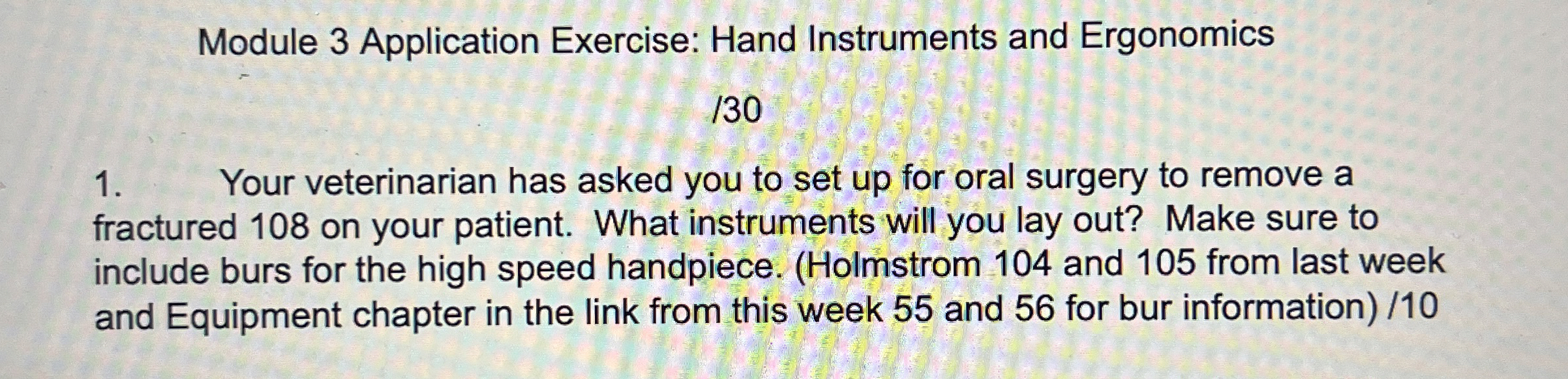 Solved Module 3 ﻿Application Exercise: Hand Instruments and | Chegg.com