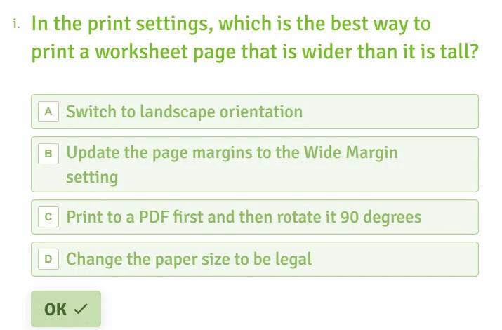 Solved In the print settings, which is the best way to print | Chegg.com