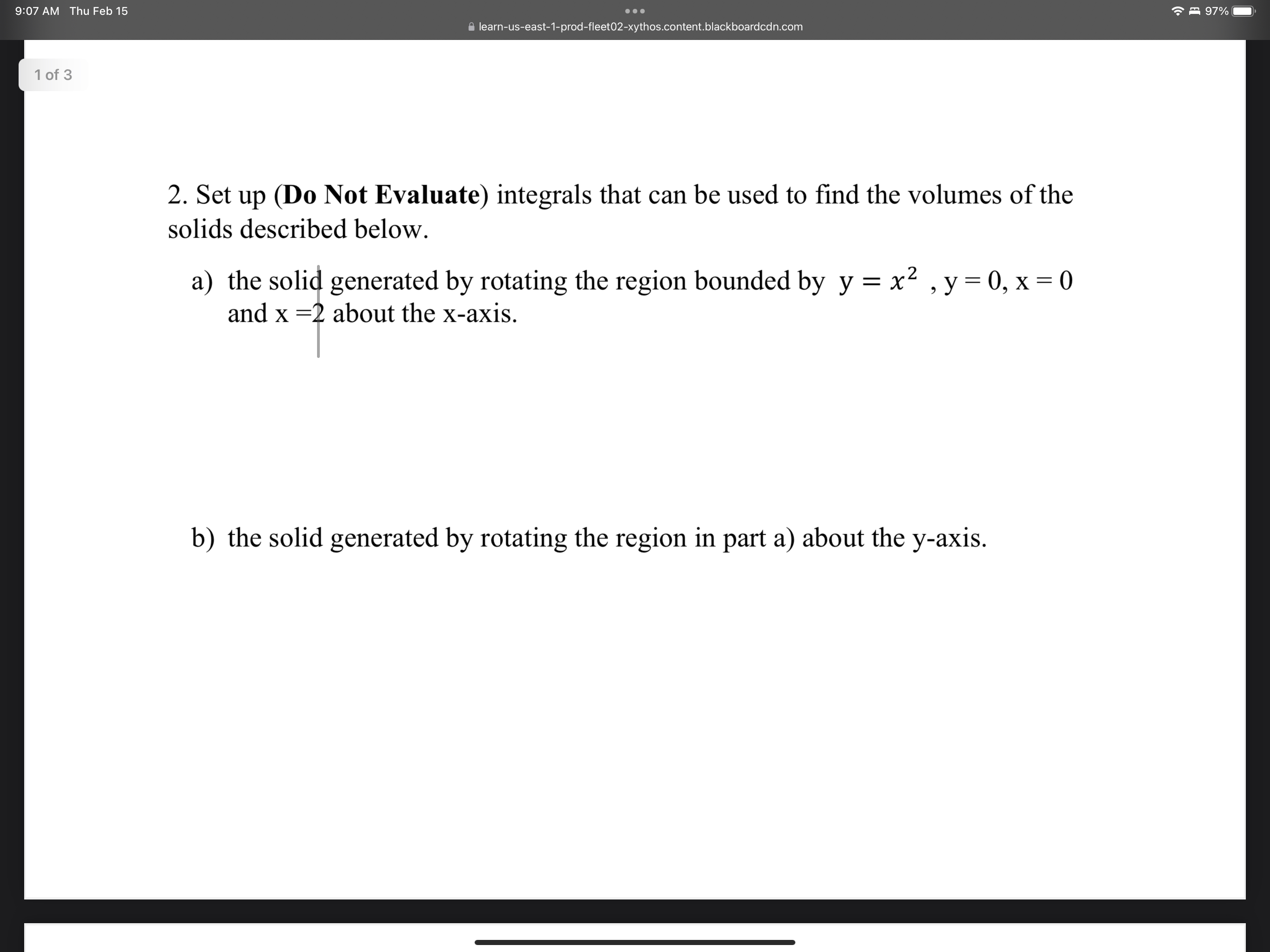 \\n\\n2. Set up (Do Not Evaluate) integrals that can | Chegg.com
