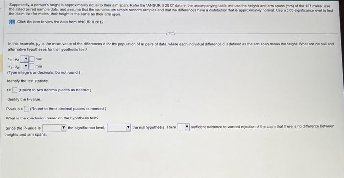 Solved Supposecy, a person's height is approximately equal | Chegg.com