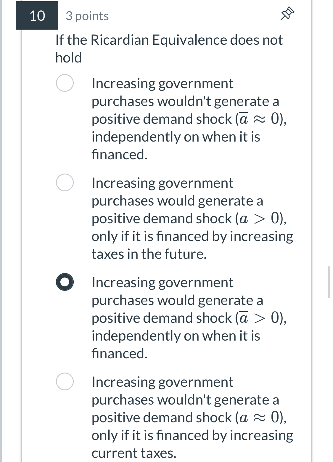 Solved 103 ﻿pointsIf the Ricardian Equivalence does not | Chegg.com