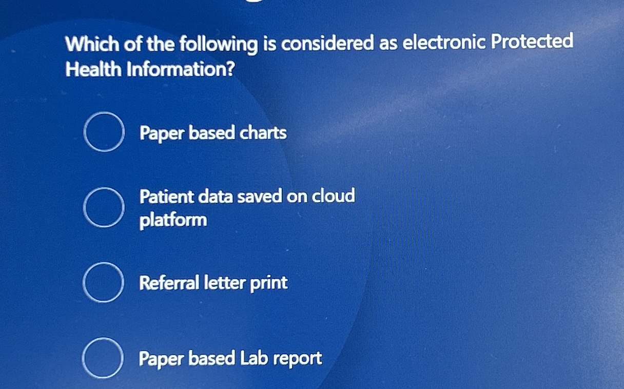 Solved Which of the following is considered as electronic | Chegg.com
