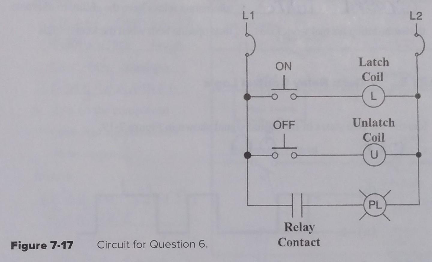 Solved L1 L2 ON Latch Coil L Hi Ho OFF Unlatch Coil ㆂ U HI | Chegg.com