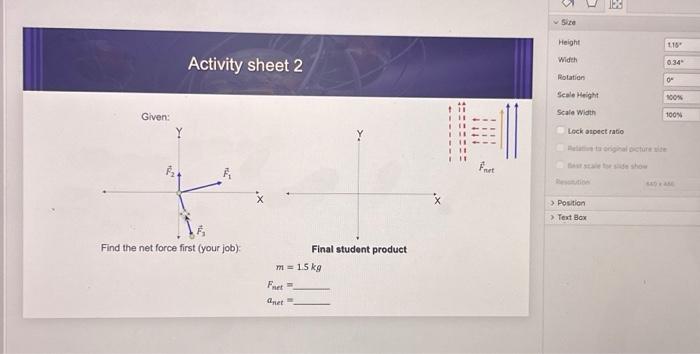 Activity sheet 2 Given: Y ∼5iz0 θ Find the net force | Chegg.com