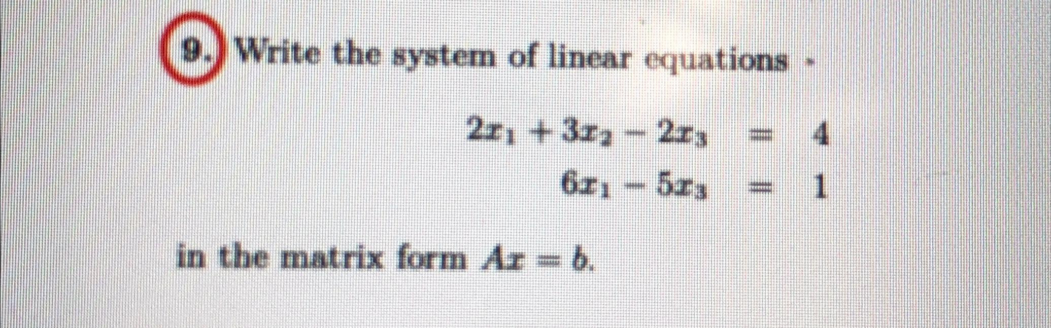 Solved Write the system of linear equations | Chegg.com