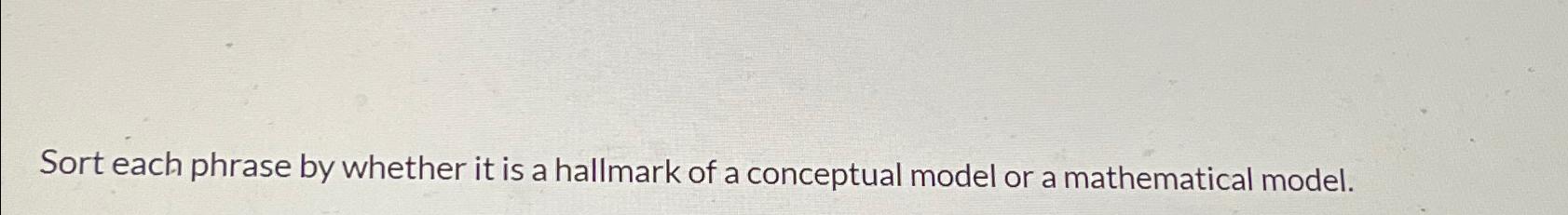 Solved Sort each phrase by whether it is a hallmark of a | Chegg.com