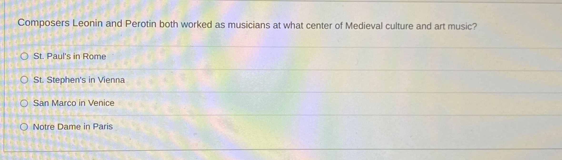 Solved Composers Leonin and Perotin both worked as musicians | Chegg.com