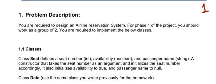 Solved 1. Problem Description: You are required to design an | Chegg.com