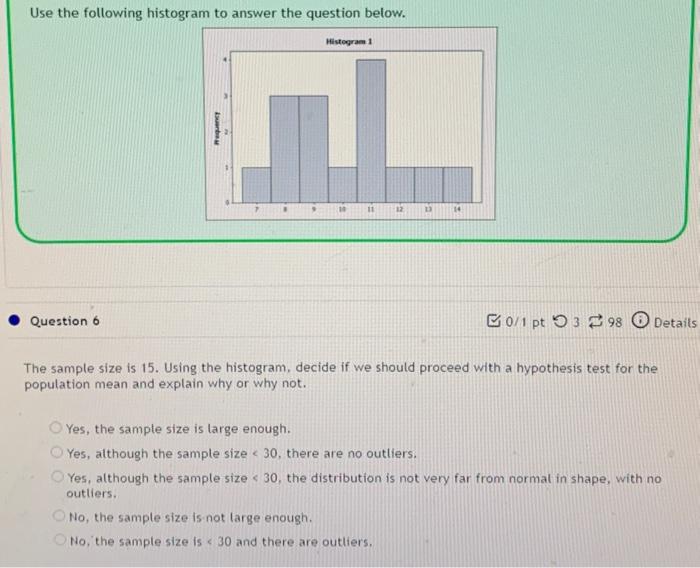 Use the following histogram to answer the question | Chegg.com