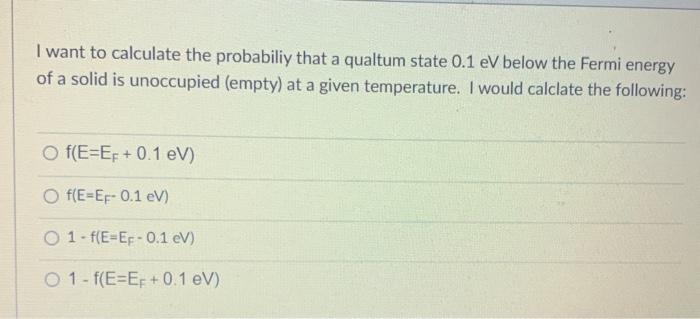 Solved I want to calculate the probabiliy that a qualtum | Chegg.com