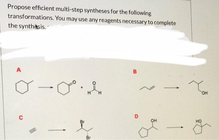 Solved Propose efficient multi-step syntheses for the | Chegg.com