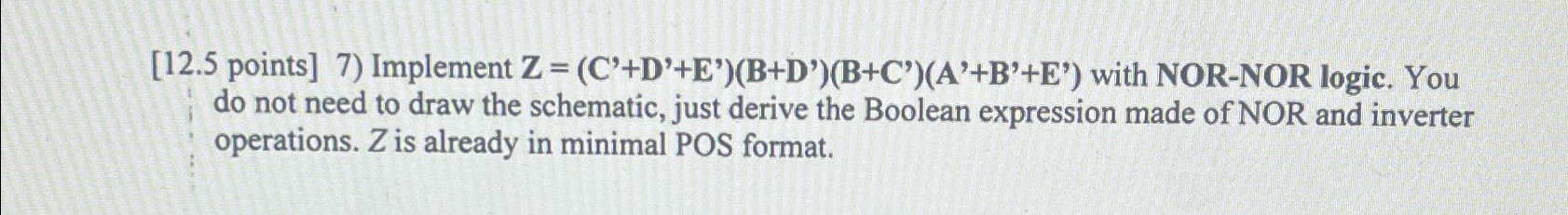 [12.5 ﻿points] 7) ﻿Implement | Chegg.com