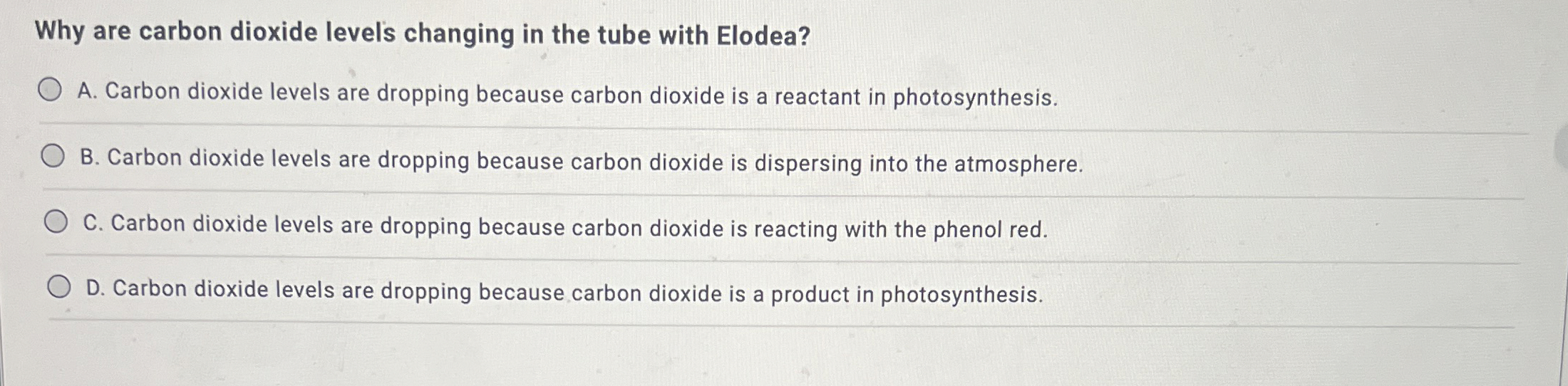 Solved Why are carbon dioxide levels changing in the tube | Chegg.com