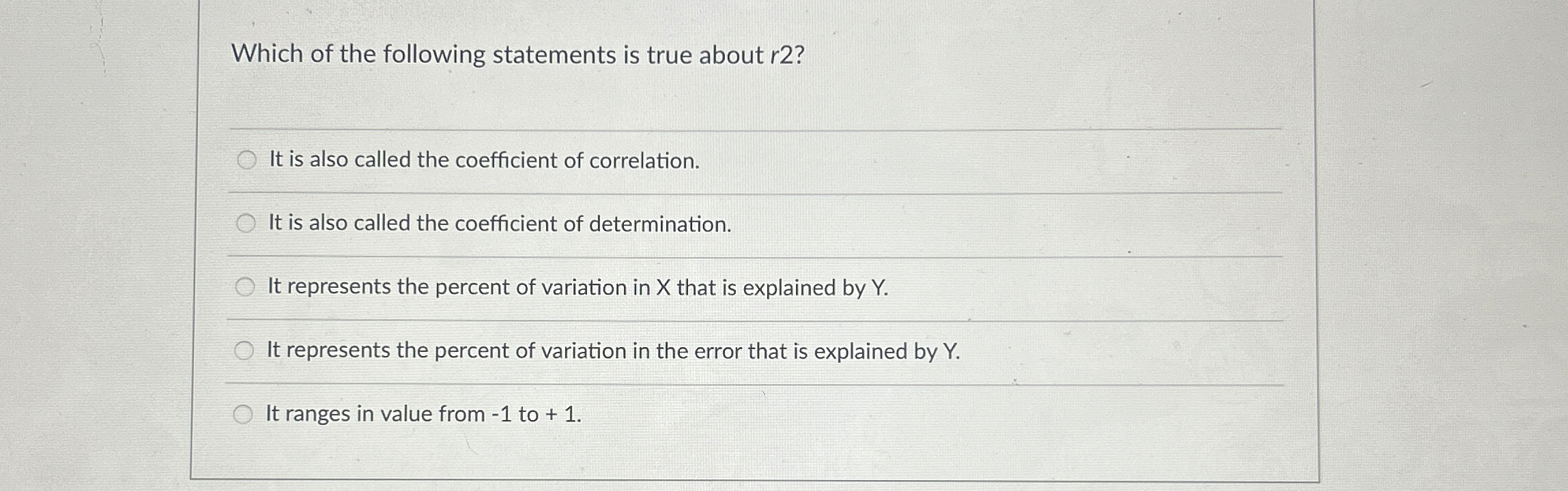Solved Which of the following statements is true about | Chegg.com