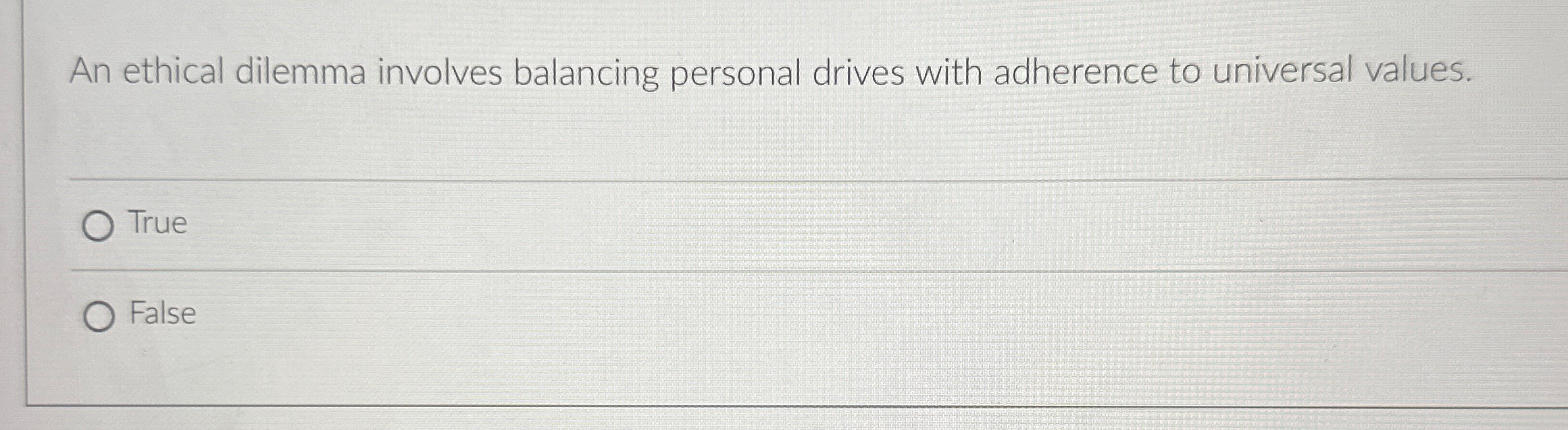 Solved An ethical dilemma involves balancing personal drives | Chegg.com