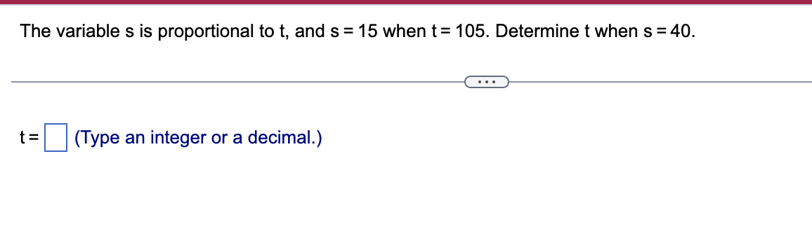 The variable s ﻿is proportional to t, ﻿and s=15 ﻿when | Chegg.com