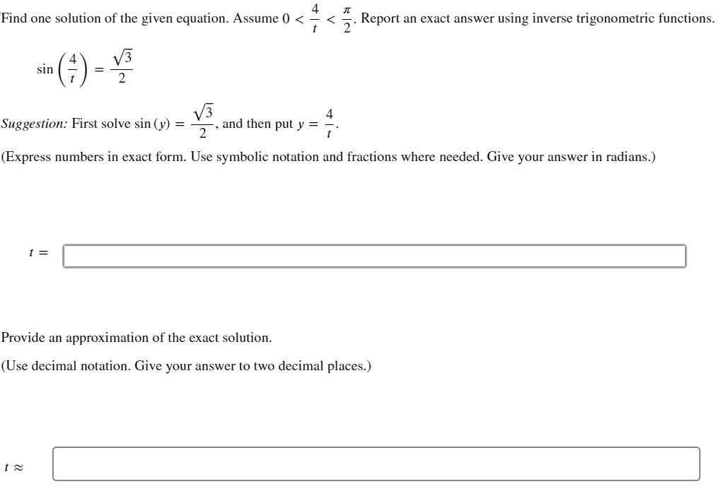 Solved Find one solution of ﻿the given equation. Assume | Chegg.com