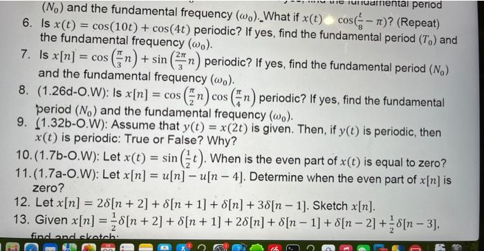 Solved . cos(8t−π)? (Repeat) the f und cos(10t)+cos(4t) | Chegg.com