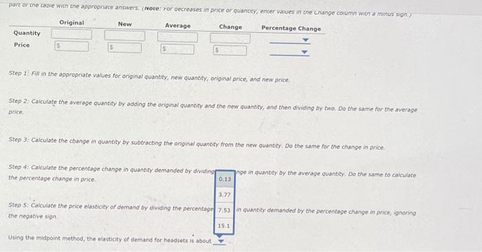 Solved 2. Calculating the price elasticity of demand: A | Chegg.com