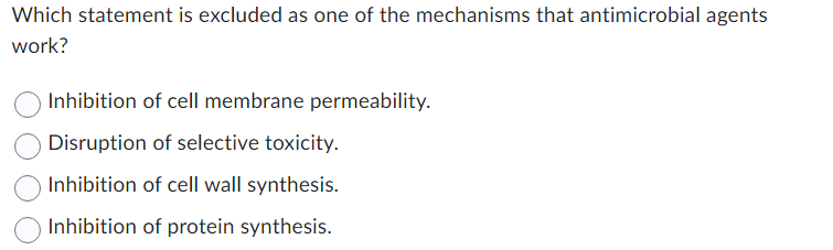 Solved Which statement is excluded as one of the mechanisms | Chegg.com
