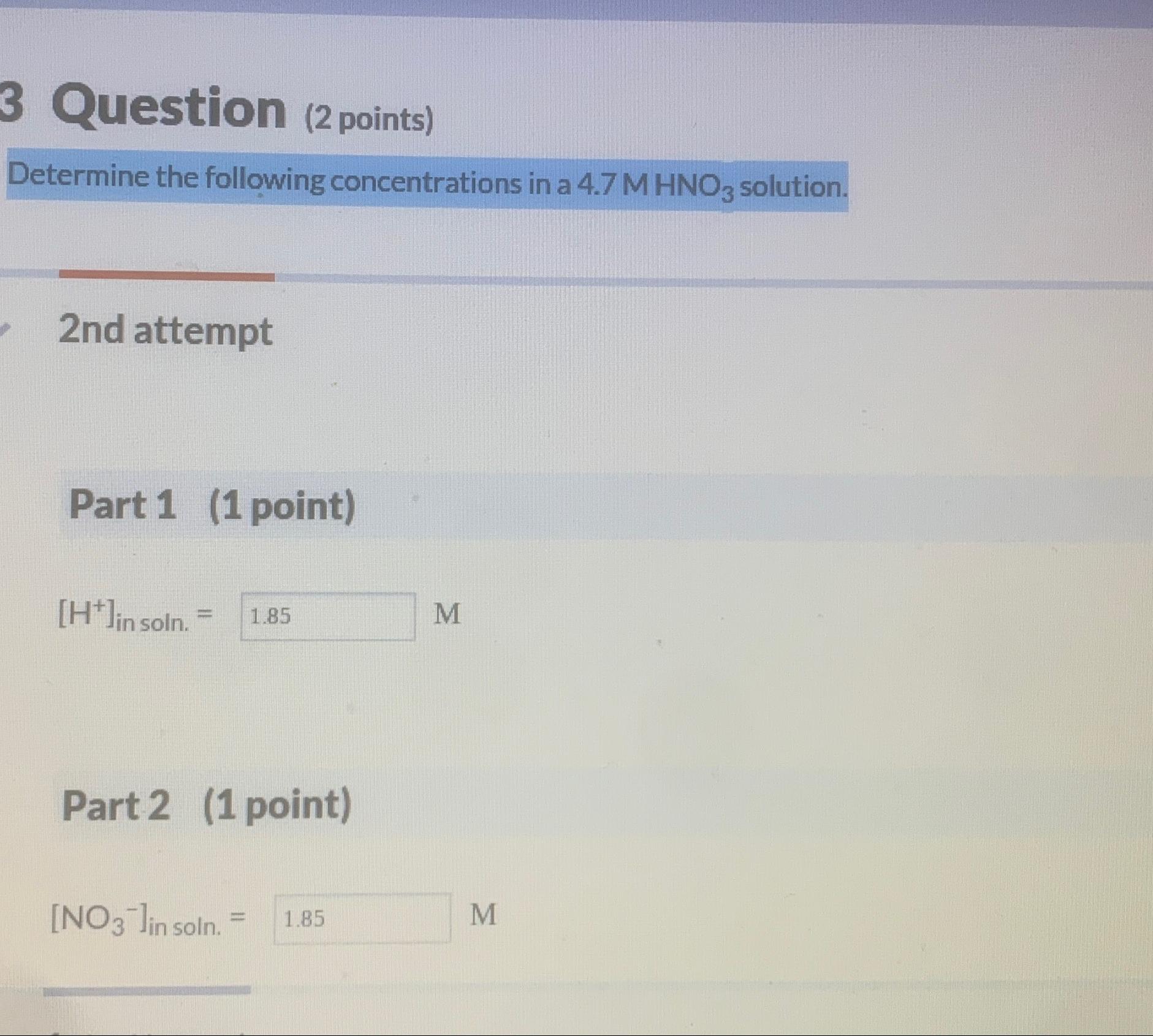 Solved 3 ﻿Question (2 ﻿points)Determine the following | Chegg.com