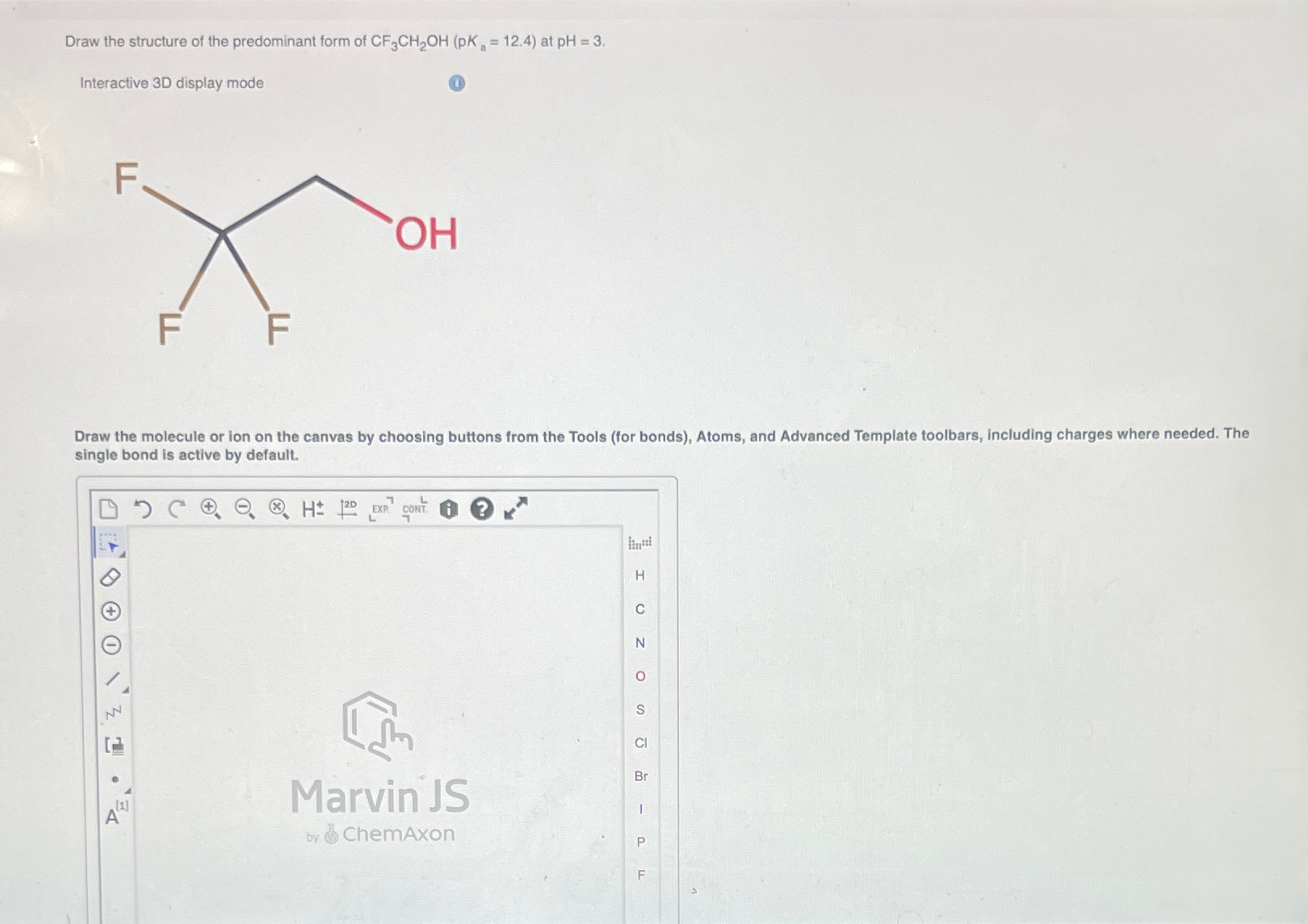 Draw the structure of the predominant form of )=(12.4 | Chegg.com