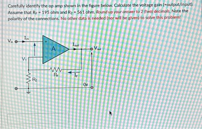 Solved Carefully identify the op amp shown in the figure | Chegg.com