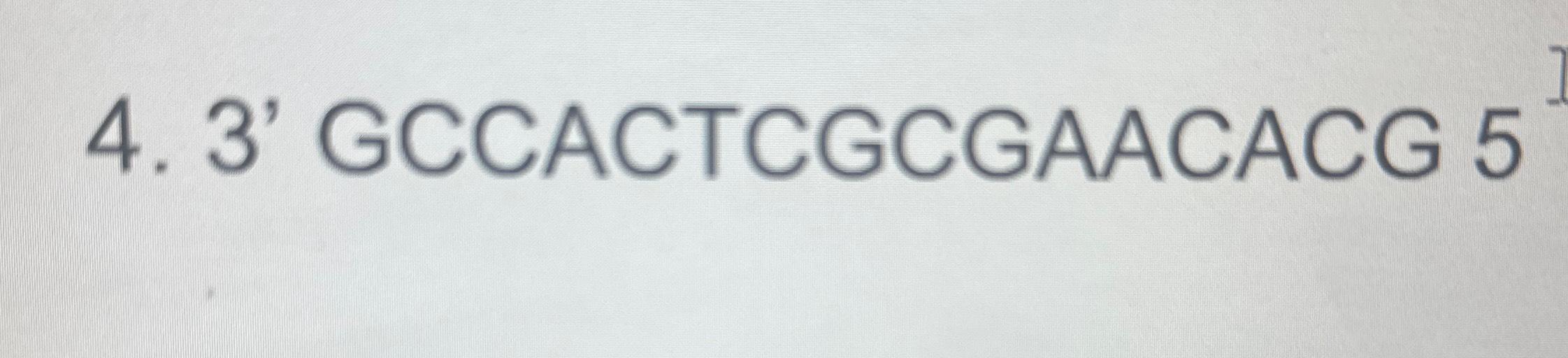 Solved Write the complimentary DNA stand for each given | Chegg.com