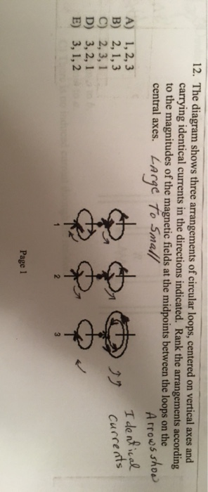 Solved 12. The diagram shows three arrangements of circular | Chegg.com