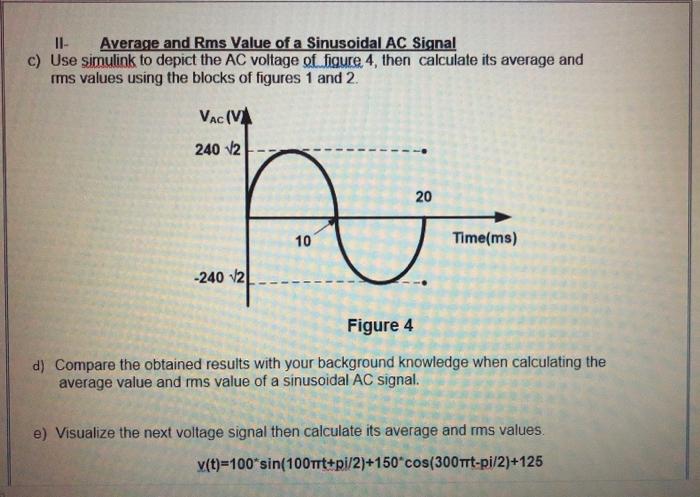Solved 1- Average and Rms Value of a DC Signal a) Use | Chegg.com