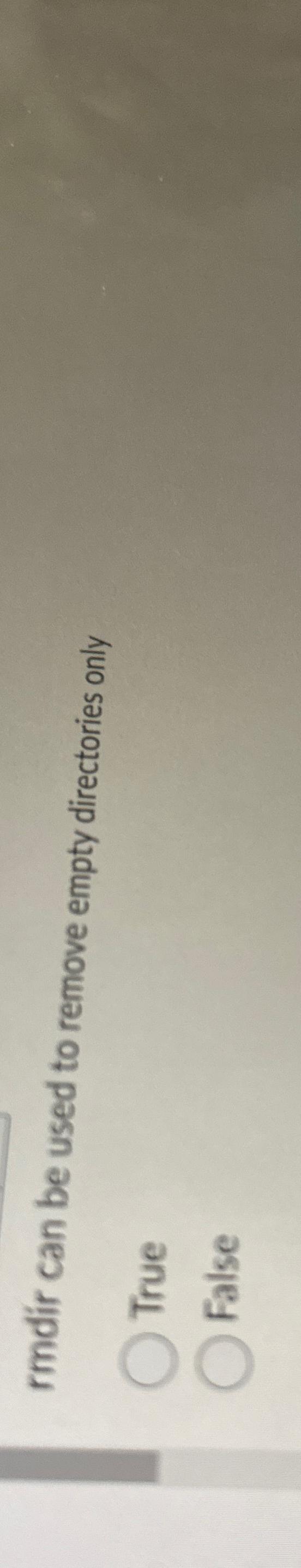 Solved rmdir can be used to remove empty directories | Chegg.com