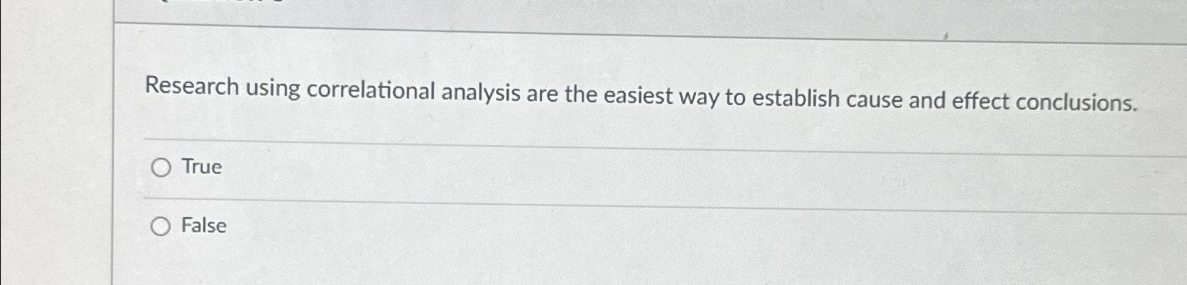 Solved Research using correlational analysis are the easiest | Chegg.com