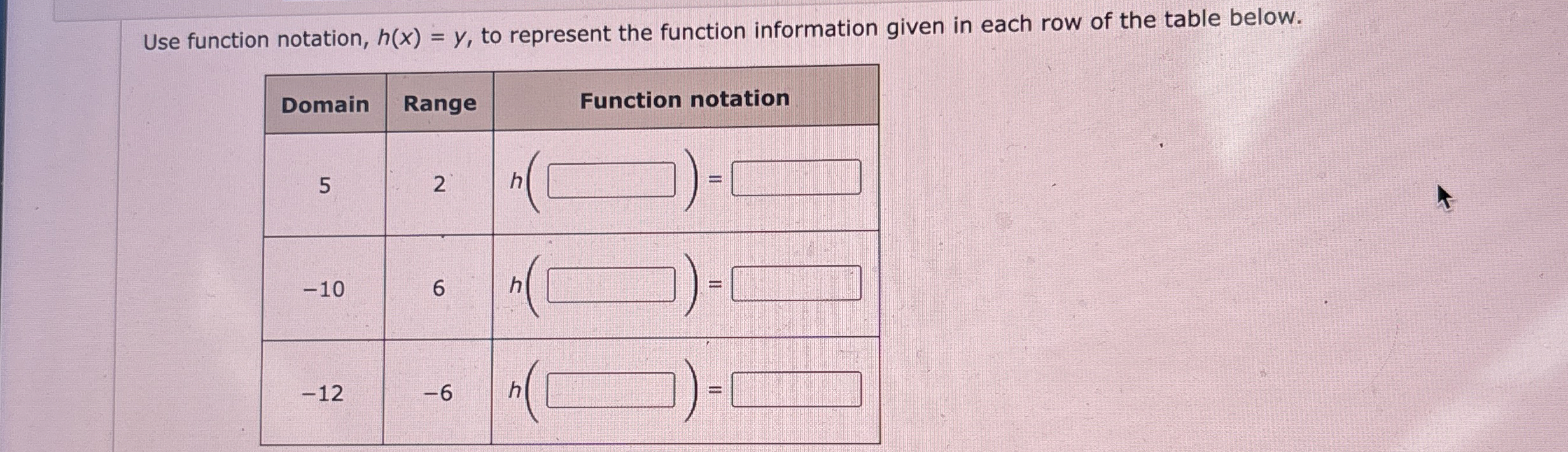 Solved Use Function Notation H X Y ﻿to Represent The