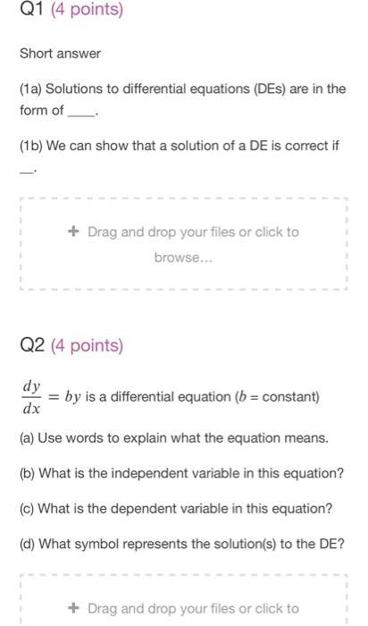 Solved Q1 (4 points) Short answer (10) Solutions to | Chegg.com