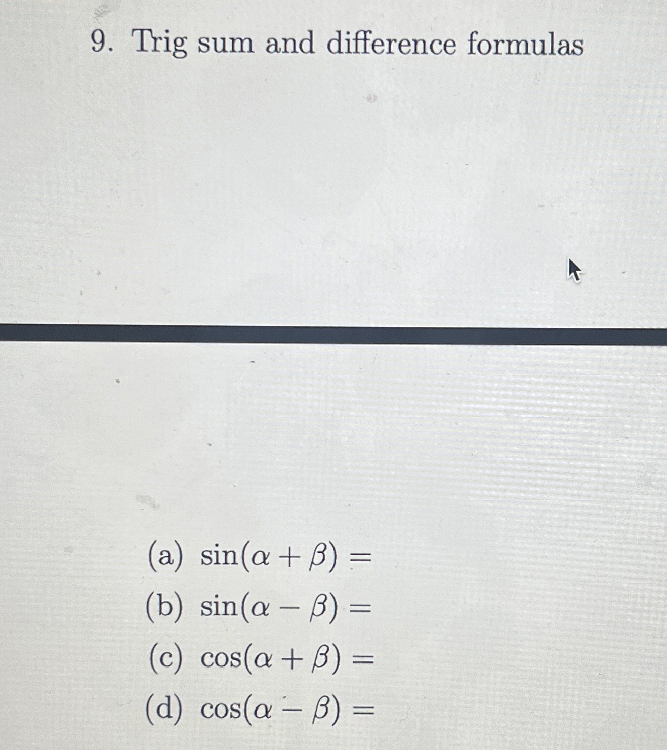 Solved Trig sum and difference | Chegg.com