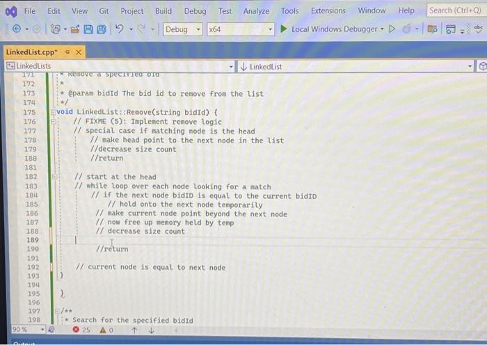 Solved eparan bidId The bid id to rewove fron the list +/ | Chegg.com