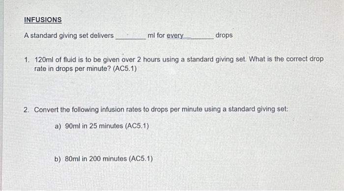 Solved 1. A solution contains 8mg of a drug per 20ml. How | Chegg.com