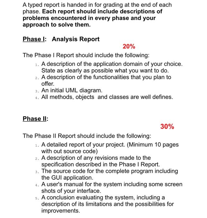 Solved A typed report is handed in for grading at the end of | Chegg.com